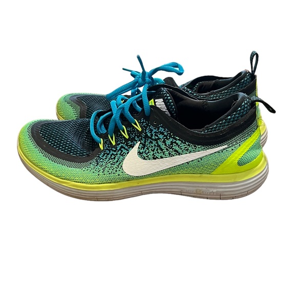 Nike | Shoes | Mens Nike Free Rn Distance Black Blue Lagoon Colt ...